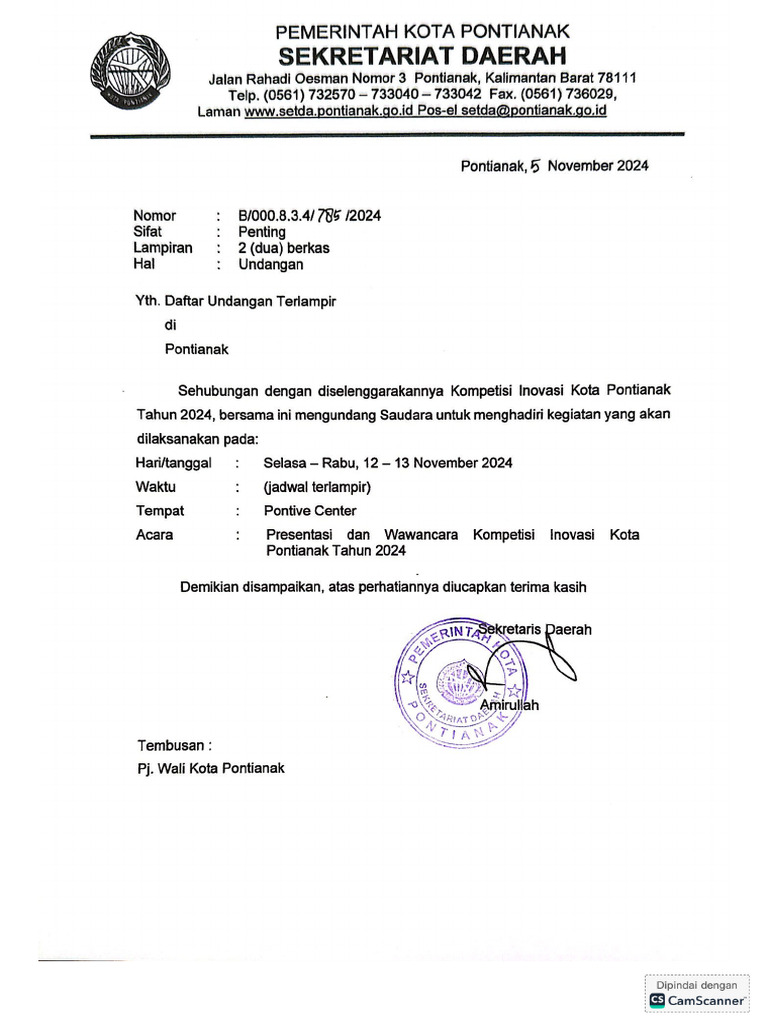 Undangan Presentasi Dan Wawancara | PDF