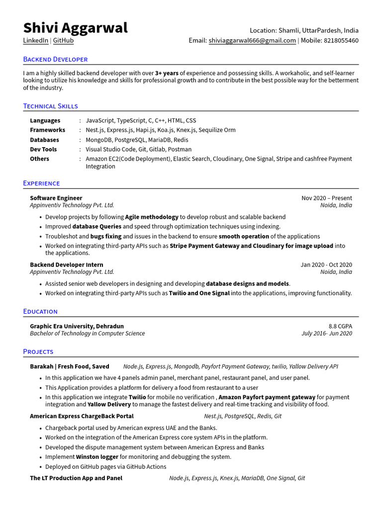 My Resume | PDF | Databases | Software Engineering