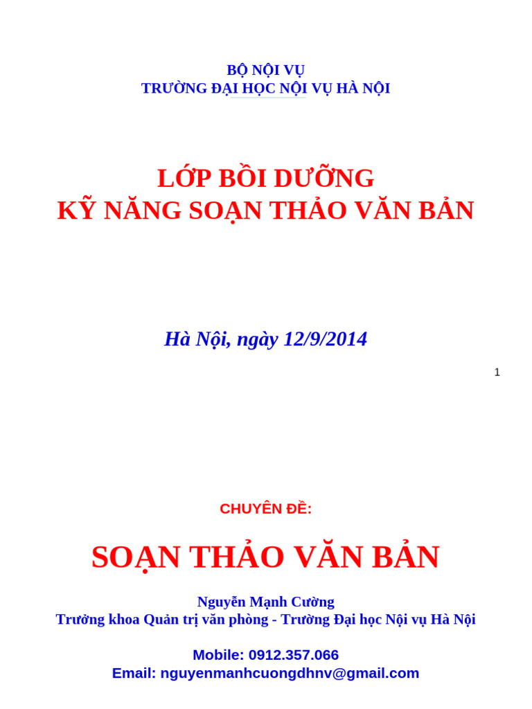 Soan Thao Van Ban Hanh Chinh 411 | PDF