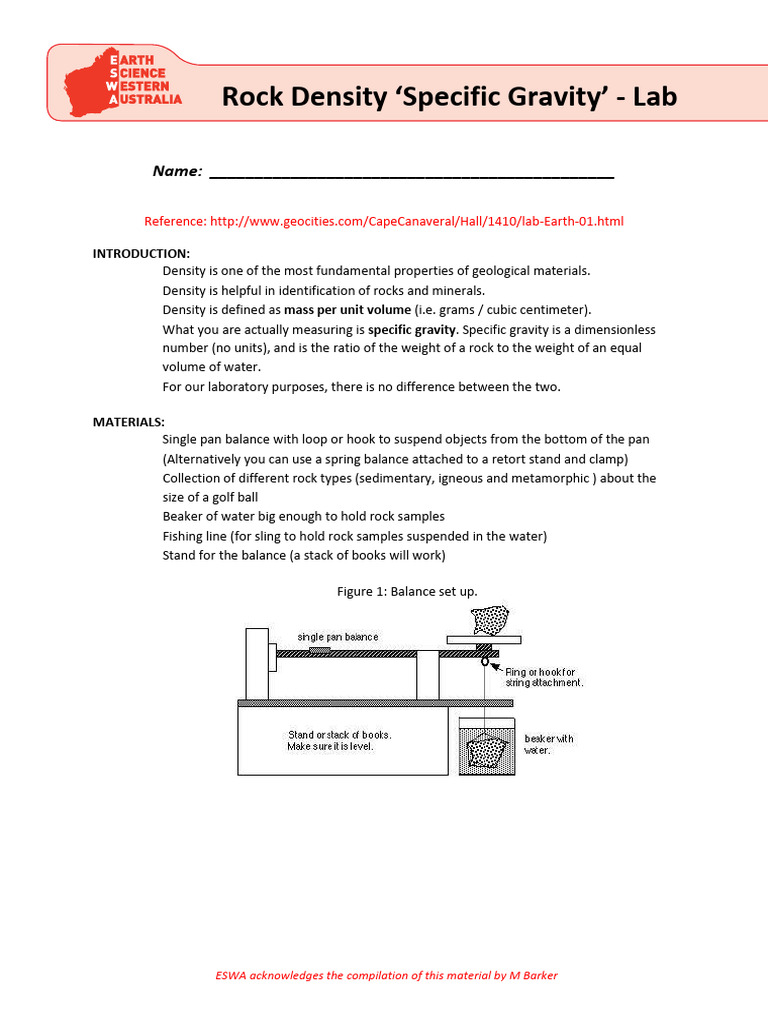 Specific_Gravity | PDF | Rock (Geology) | Density
