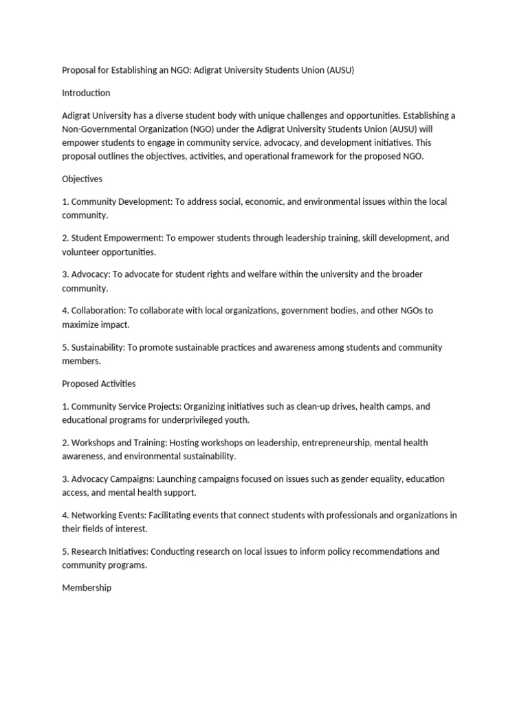 Proposal For Es-WPS Office | PDF | Non Governmental Organization ...