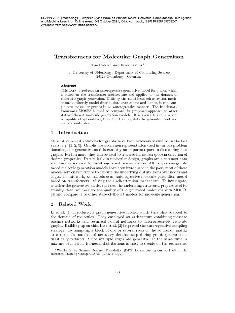 2110-Transformers For Molecular Graph Generation-Conf | PDF ...
