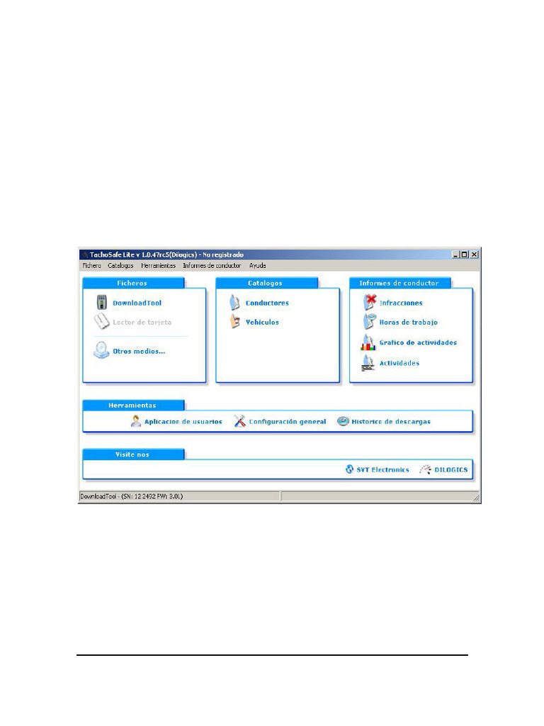 Manual de Programa Tachosafe Lite | PDF | Ventana (informática) | Archivo de computadora