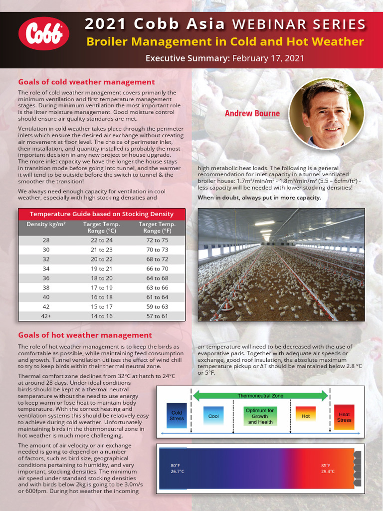 Broiler Management in Cold and Hot Weather - Andrew Bourne Summary ...