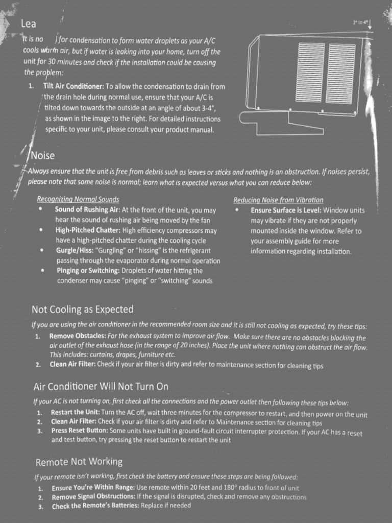 Della Air Conditioner Instructions | PDF | Air Conditioning ...
