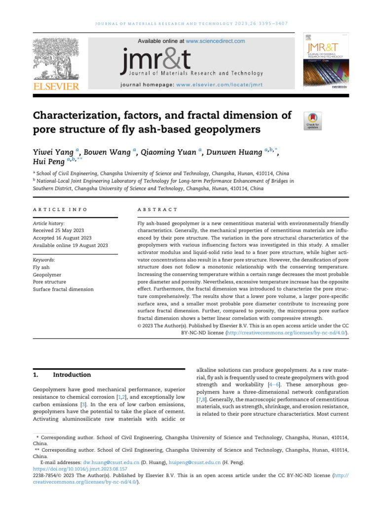 Characterization, Factors, and Fractal Dimension of | PDF | Porosity | Gel