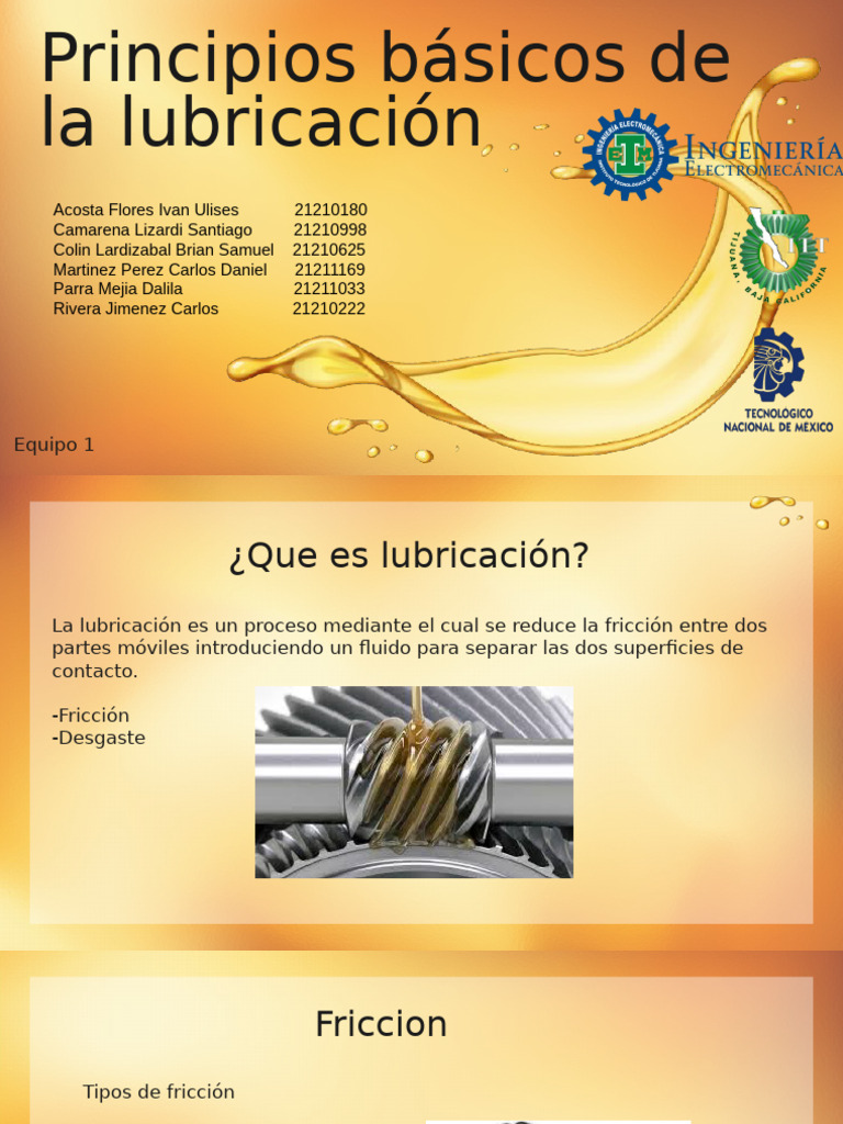 Principios Basicos de La Lubricacion | PDF | Lubricante | Viscosidad