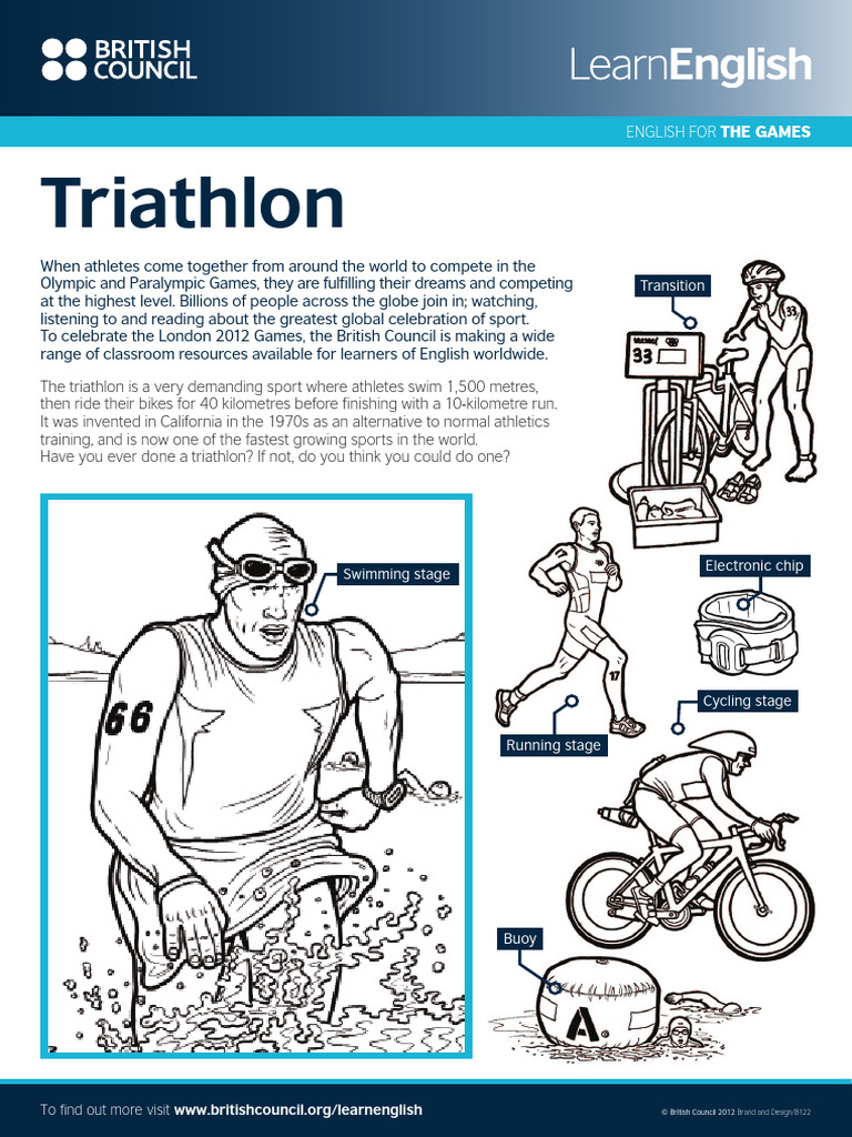 Sports Worksheets Triathlon 3 | PDF | Triathlon