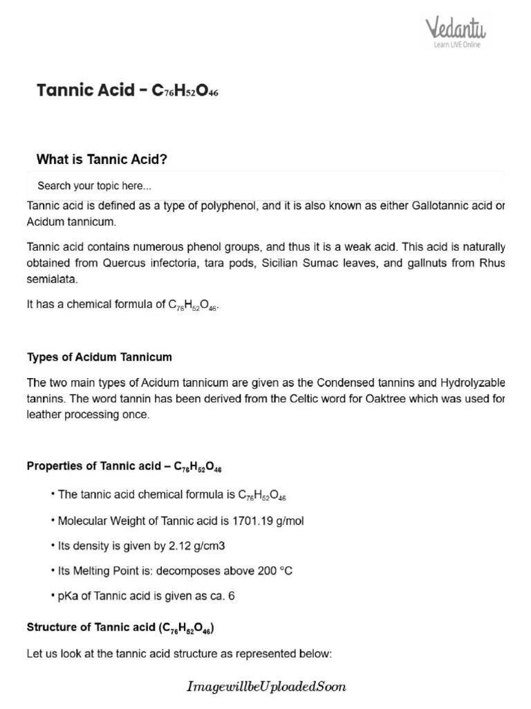 Tannic Acid | PDF