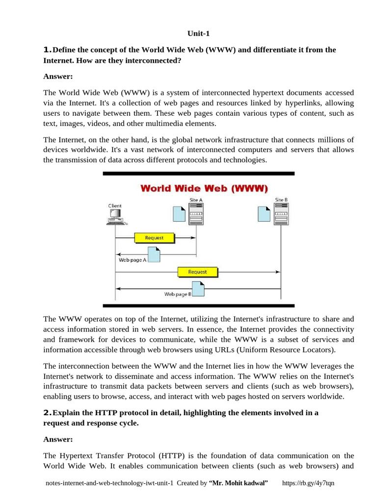 Web Technology Concepts and HTTP Basics | PDF | World Wide Web ...