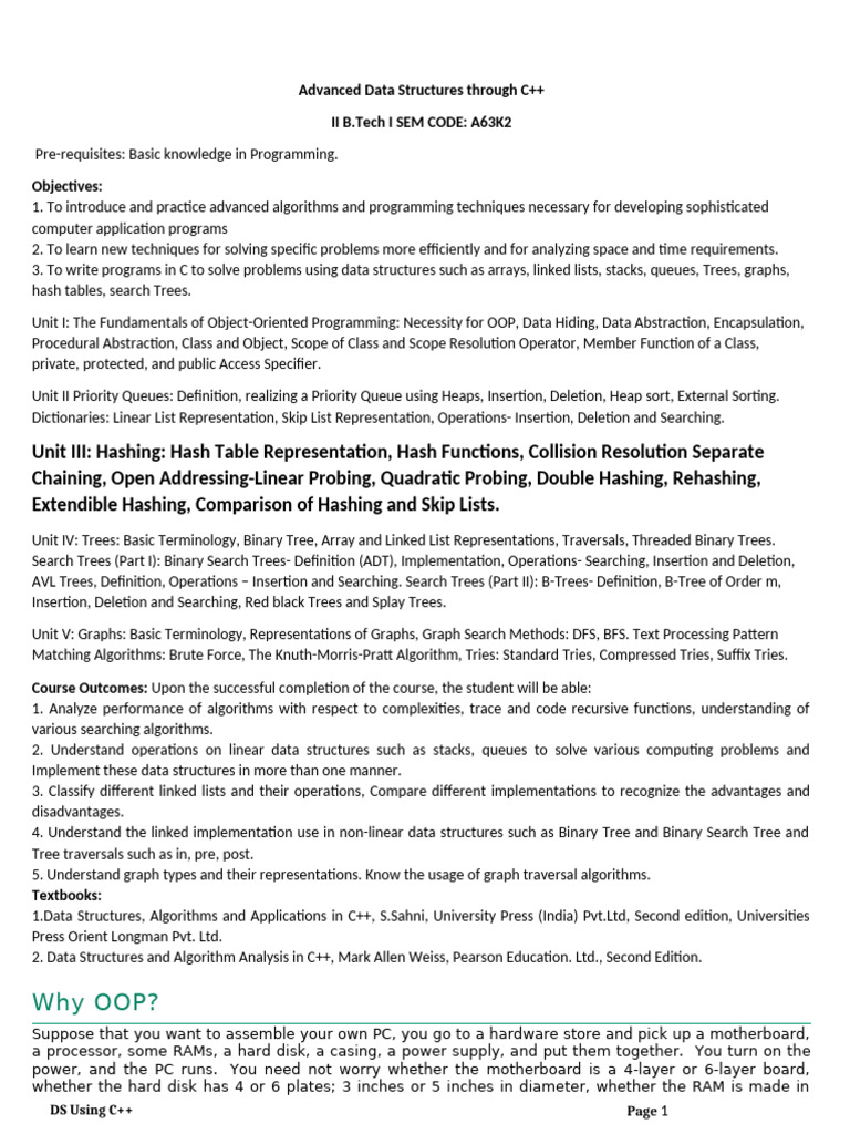 ADS Notes | PDF | Computers