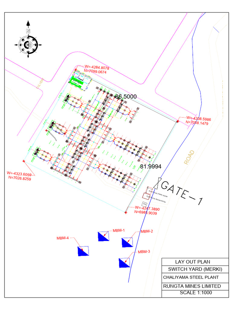 Cordinate of 132KV MERKI SWITCH YARD | PDF