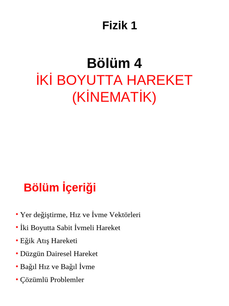 Fizik - 1 - Bolum - 4 2 | PDF