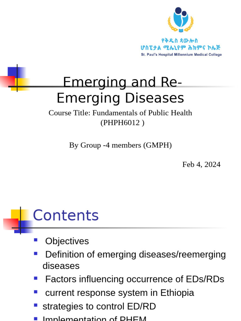 Control Strategies for Emerging Diseases | PDF | Infection | Public Health