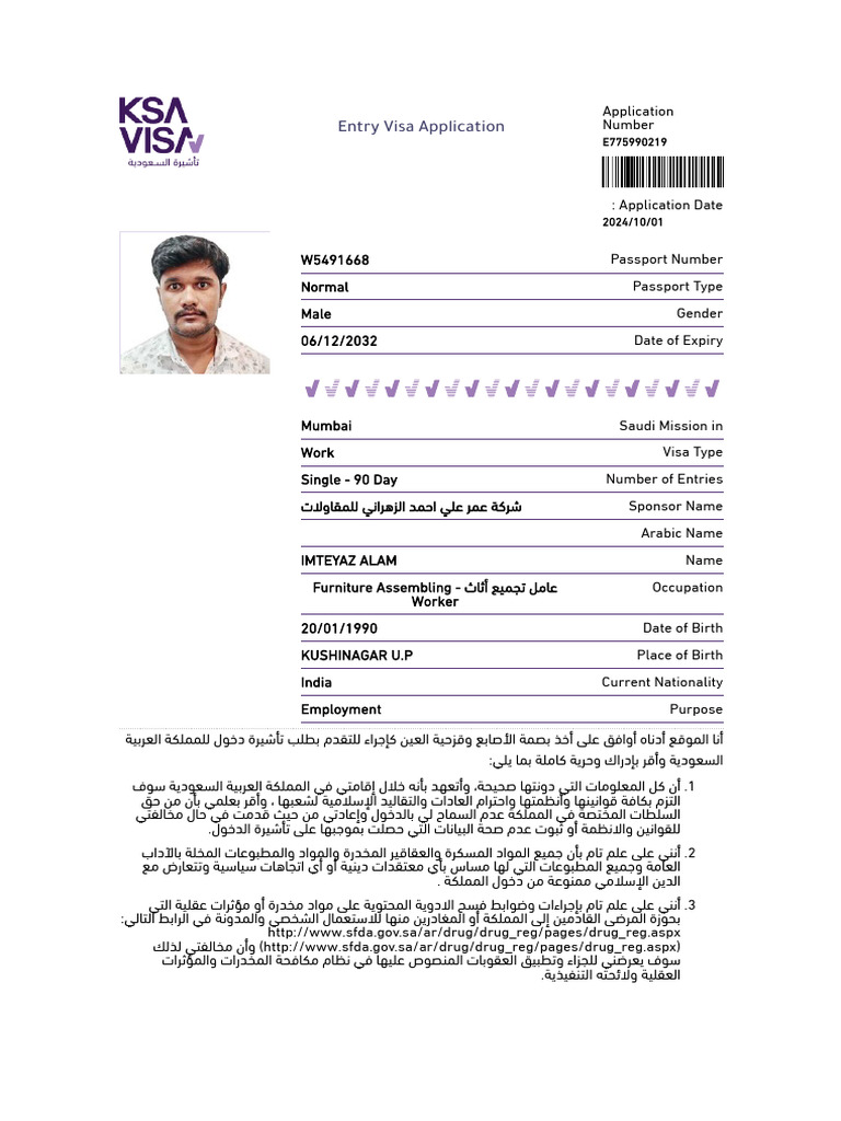 Visa Platform Imteyaz Alam | PDF