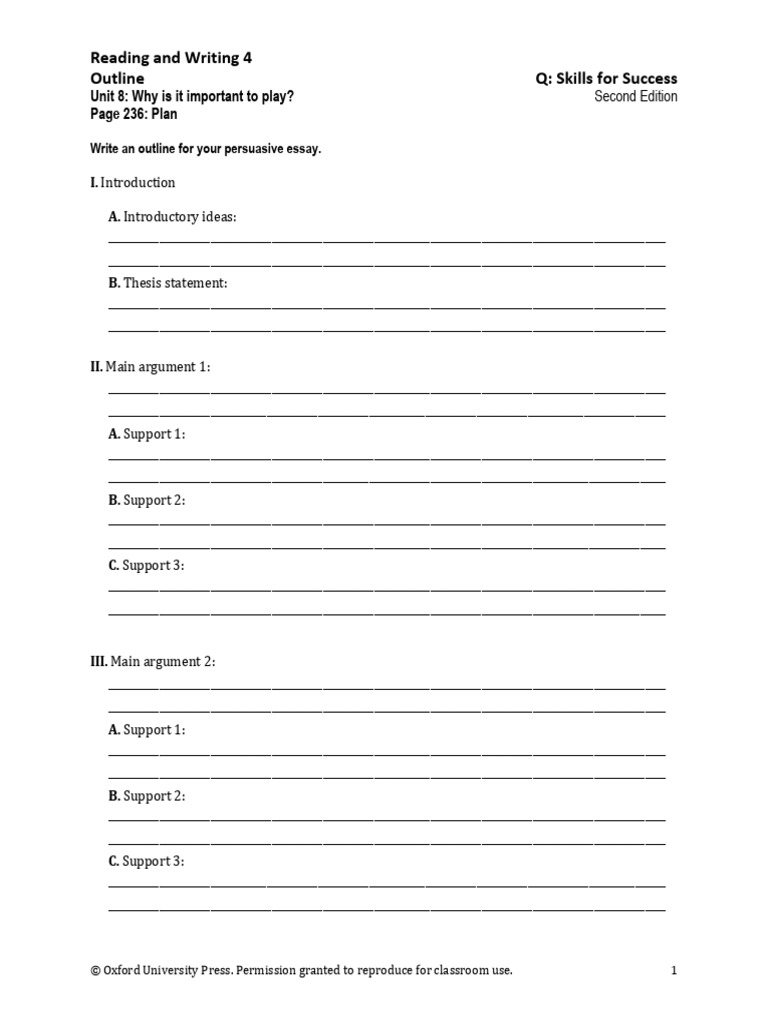 Q2e RW4 U08 Outline | PDF | Essays
