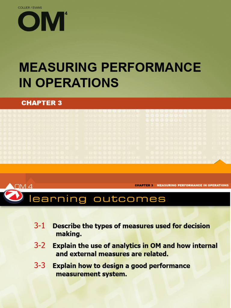 3-Measuring Performance in Operations Mba | PDF | Reliability ...