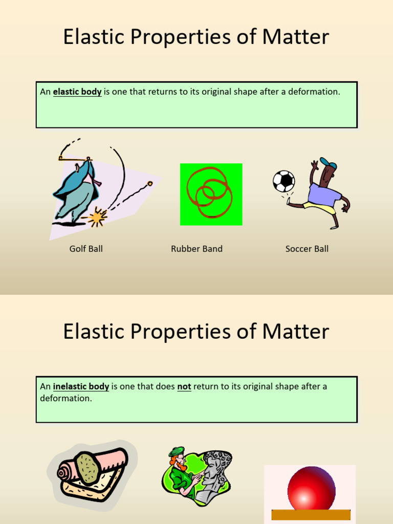 Elastic Properties of Matter & Stability | PDF | Elasticity (Physics ...