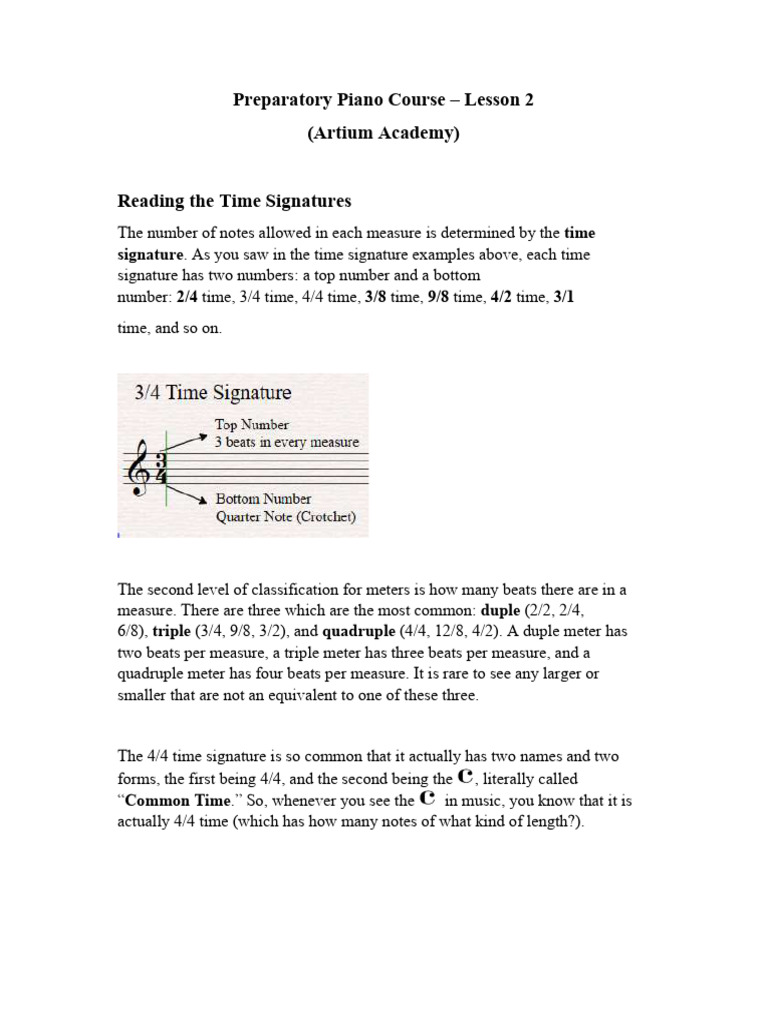 Understanding Time and Key Signatures | PDF | Musical Compositions ...