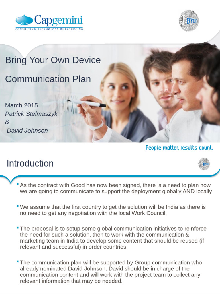 BYOD Communication Plan | PDF | Computing