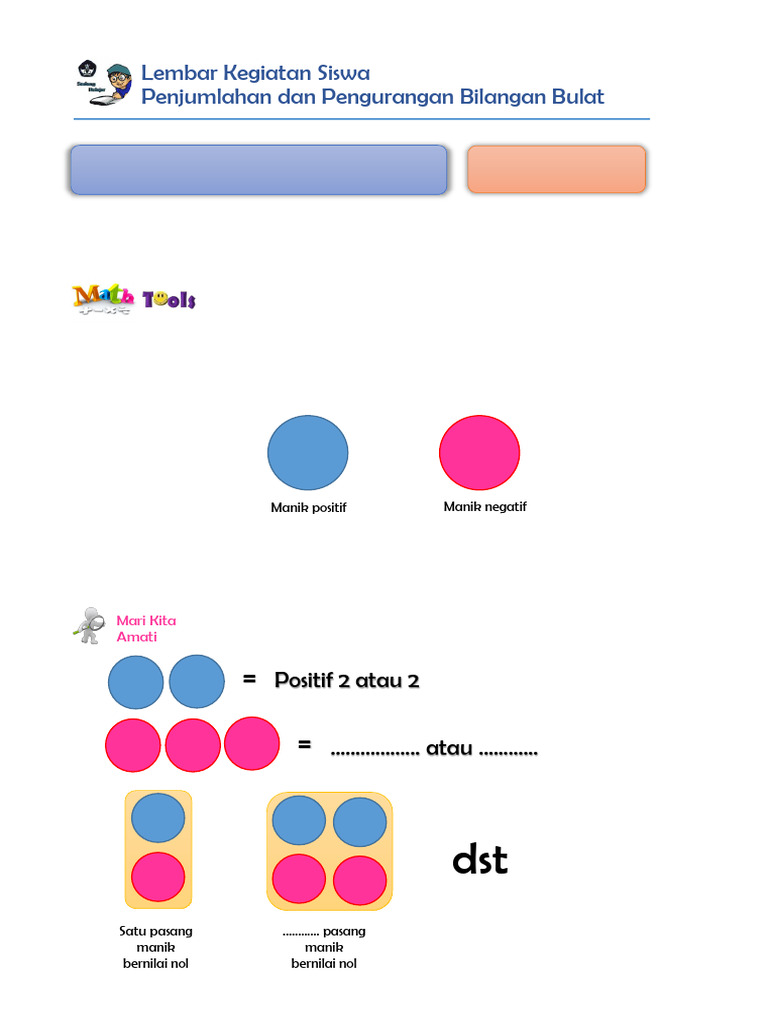 Bilangan - LKPD Penjumlahan Dan Pengurangan Bilangan Bulat | PDF