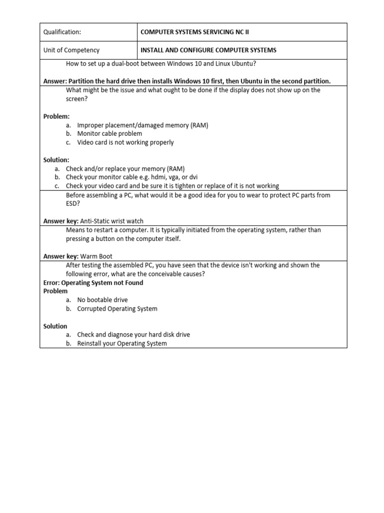 ORAL QUESTION (SAMPLE) | PDF | Computer Network | Personal Computers