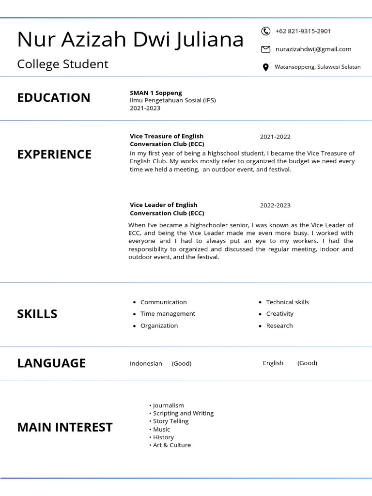 CV (Nur Azizah Dwi Juliana) - 20240701 - 153835 - 0000 | PDF