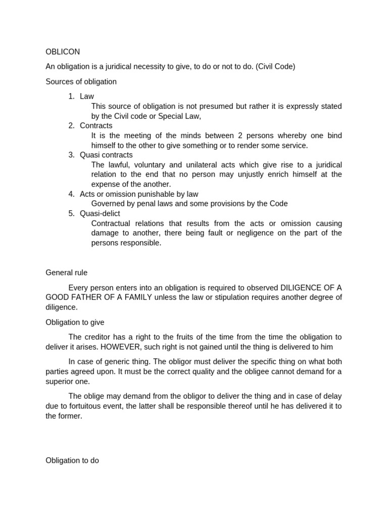 Oblicon | PDF | Estoppel | Legal Liability