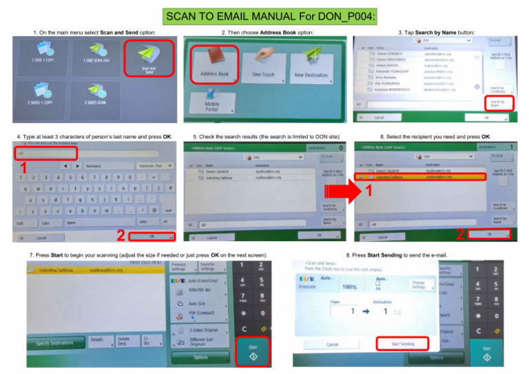 Scan To Email. Canon 4825i User Manual | PDF