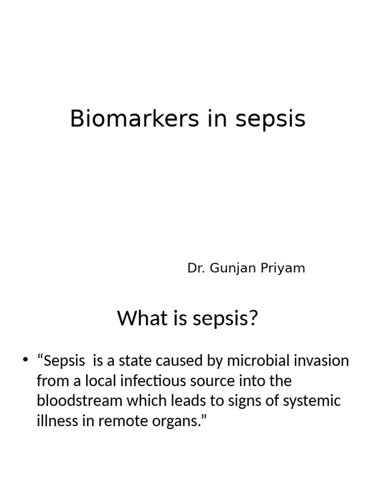 Biomarkers In Sepsis Pdf Sepsis C Reactive Protein