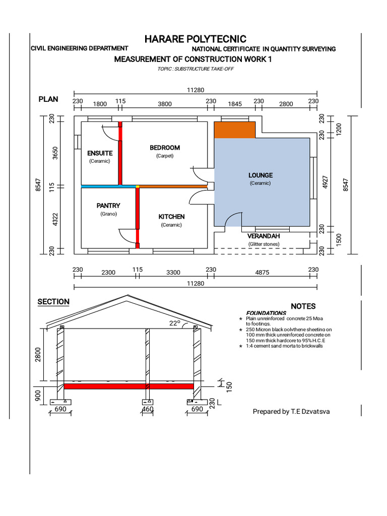 Substructure_-_Take_off_1 | PDF | Brick | Concrete