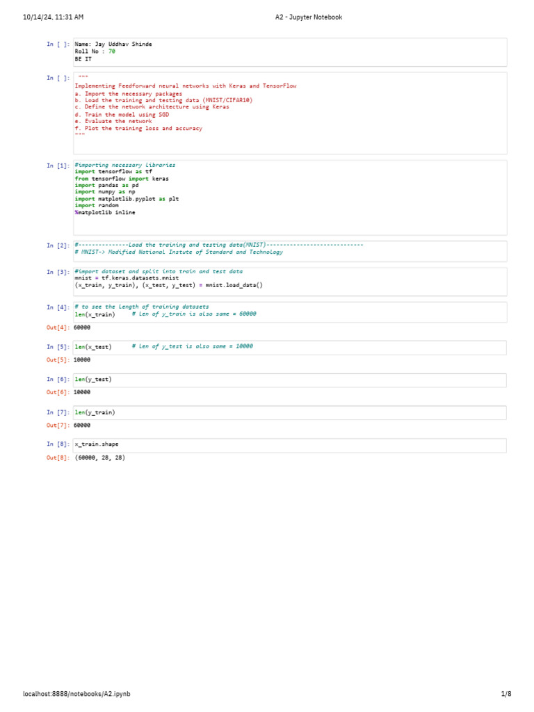 A2 - Jupyter Notebook PDF | PDF | Applied Mathematics | Computer Programming