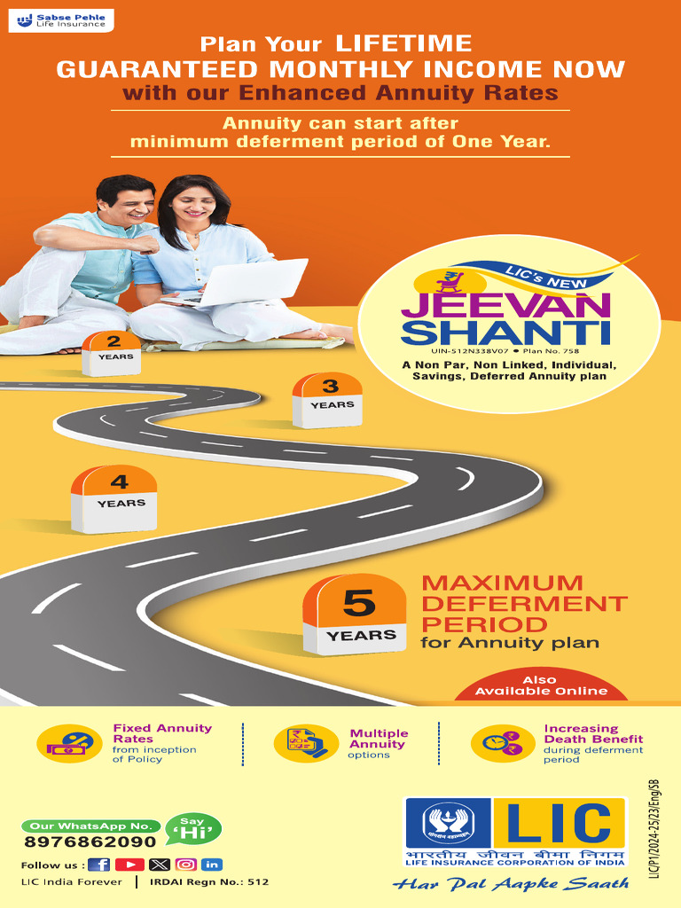 LIC New Jeevan Shanti Plan Overview | PDF | Insurance | Life Annuity