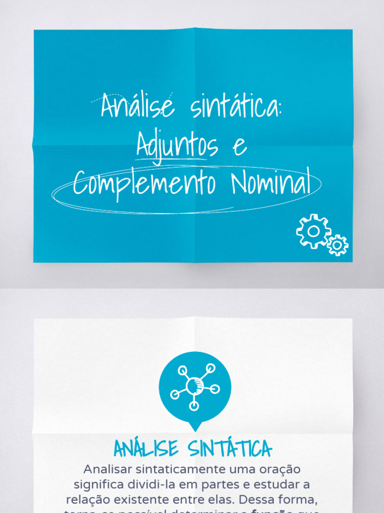 Sintaxe Adjuntos e Complemento Nominal | PDF | Assunto (gramática ...