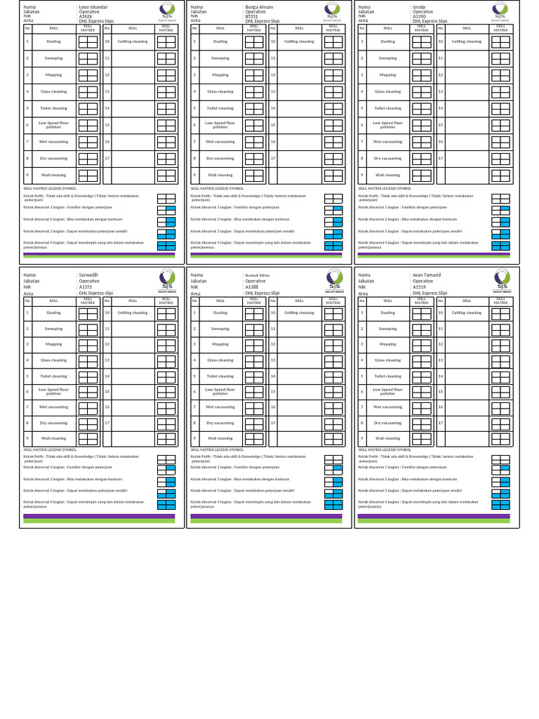 Id Card Skill Matrix | PDF