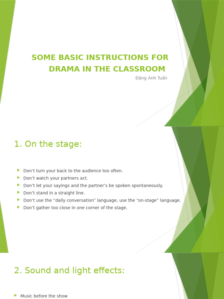 Classroom Drama Performance Tips | PDF