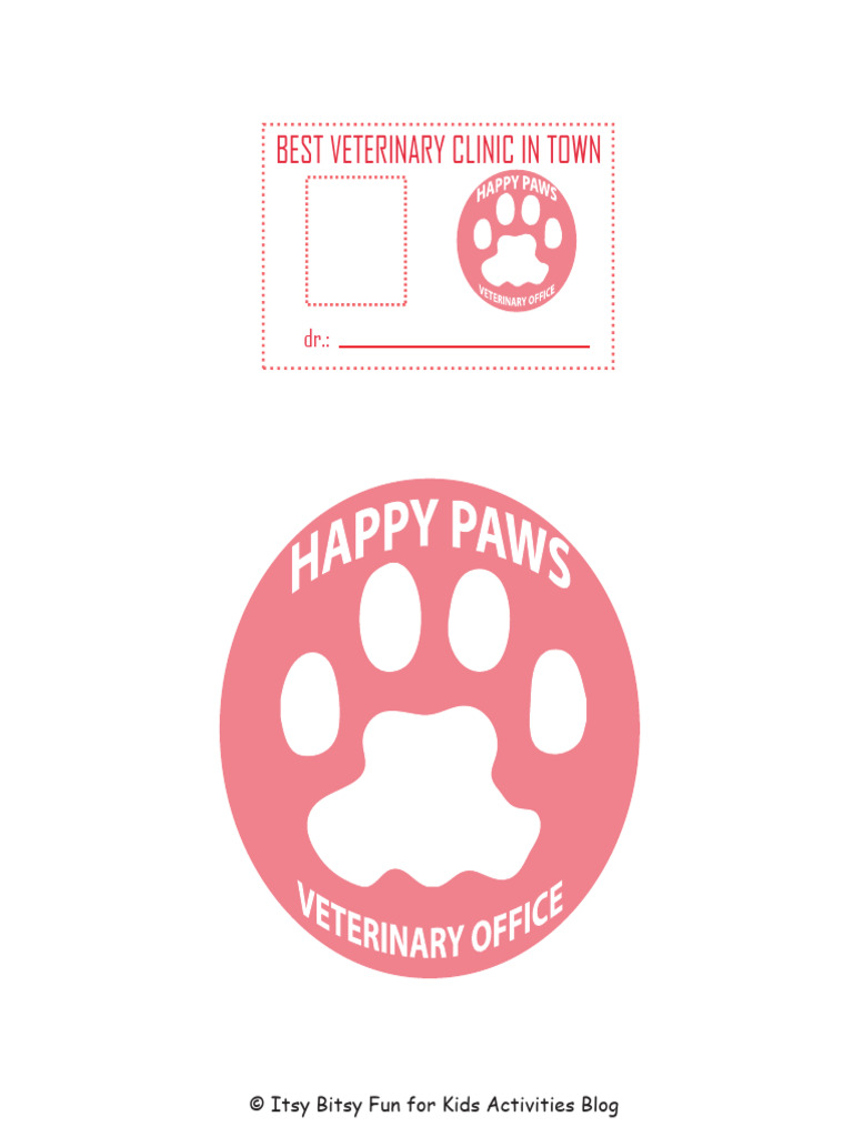 Vet Pretend Play Printables | PDF