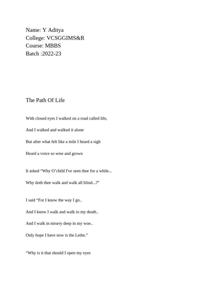 The Path of Life | PDF | Travel | Religion & Spirituality