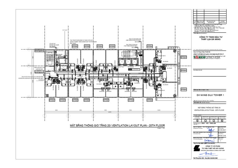 Mvac-216-Mb Thong Gio Tang 20 (Ventilation Layout Plan - 20th Floor) | PDF