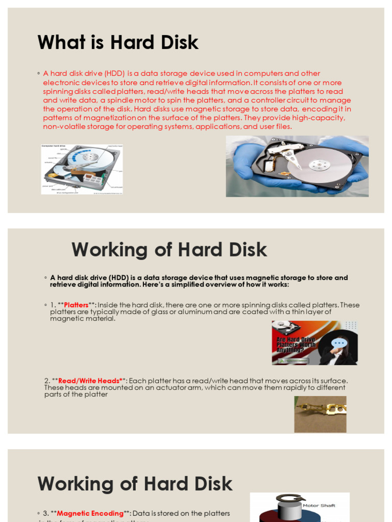 Working of Hard Disk | PDF | Hard Disk Drive | Computer Data Storage