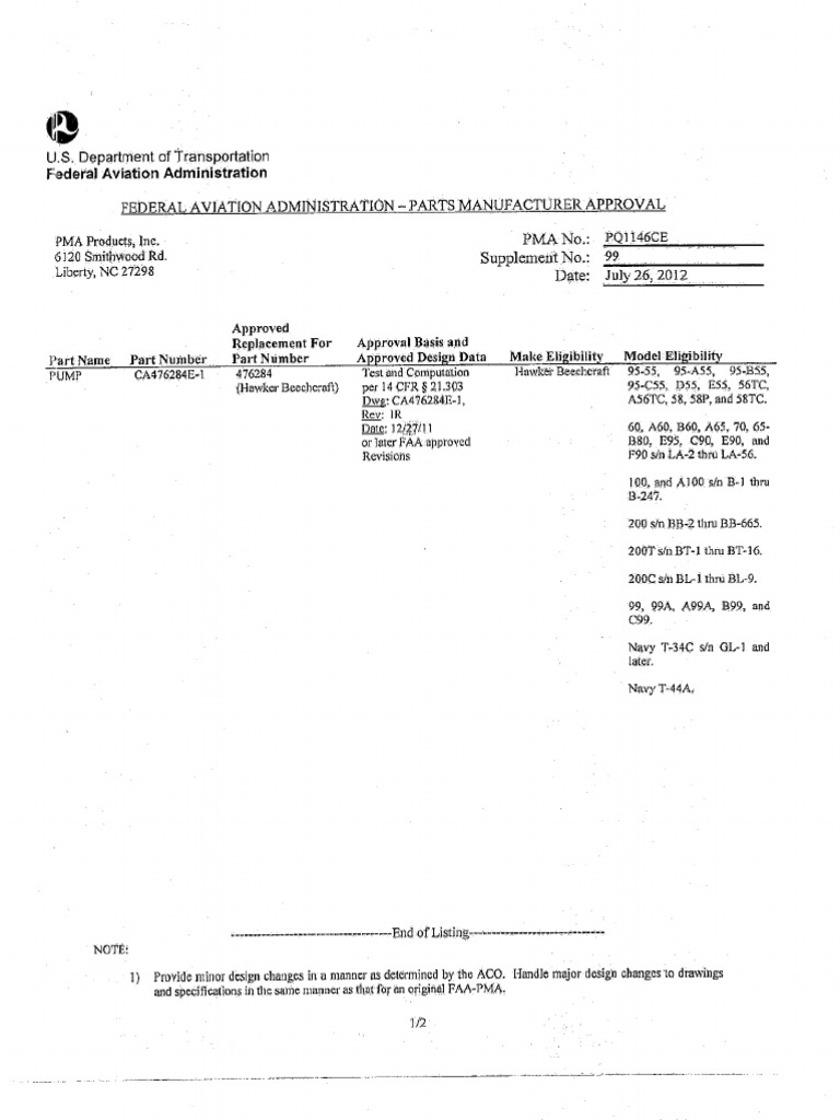 Pma FAA | PDF