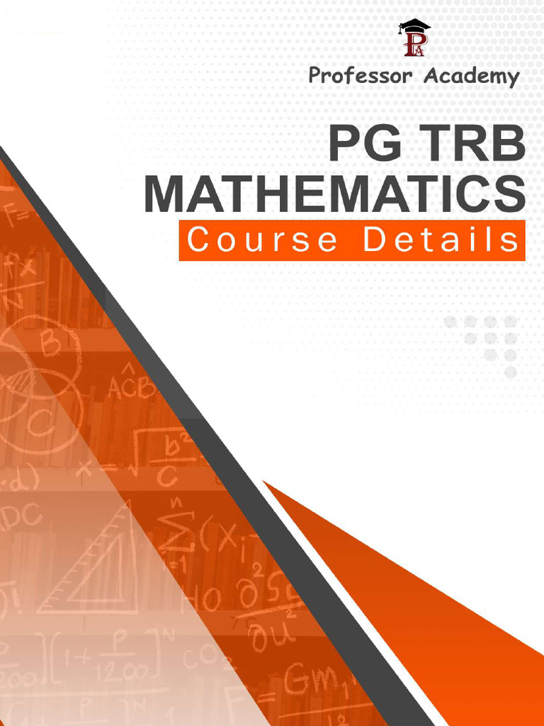 PG TRB Maths Online Classes 2024 | PDF