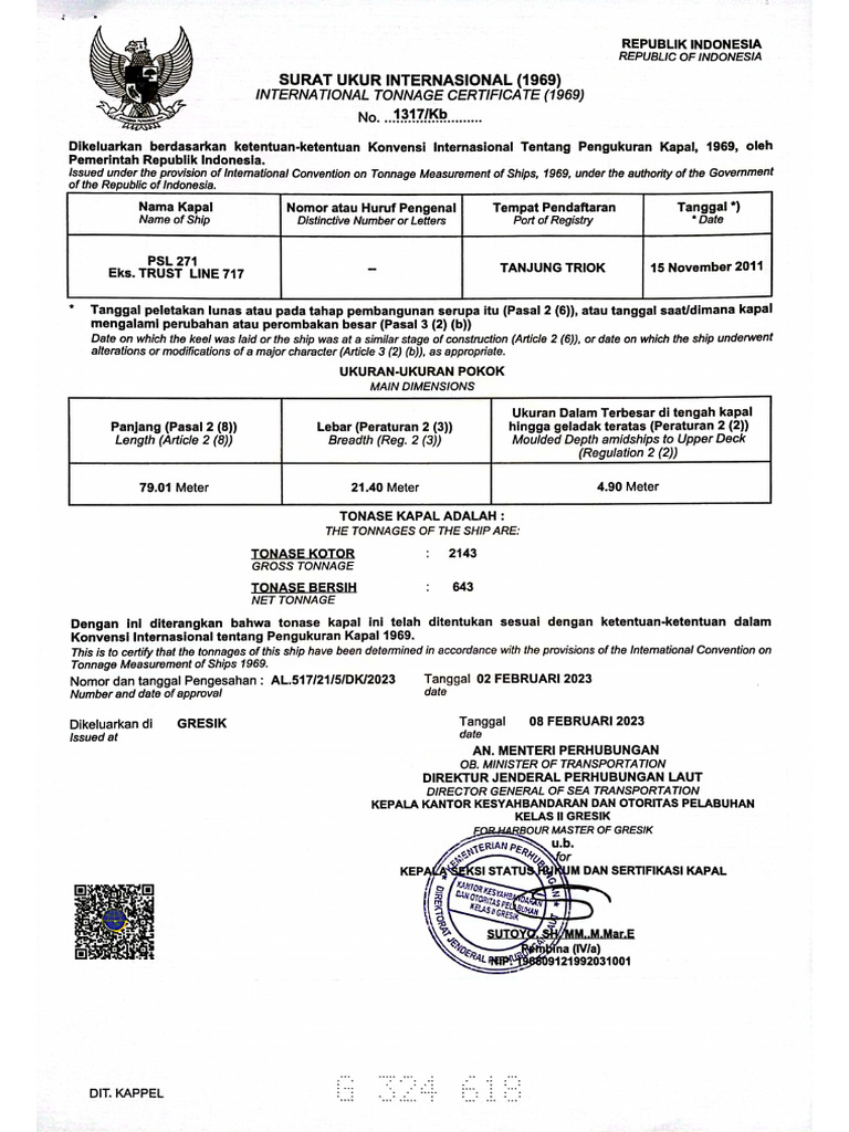 Surat Ukur Tetap BG - PSL 271 | PDF