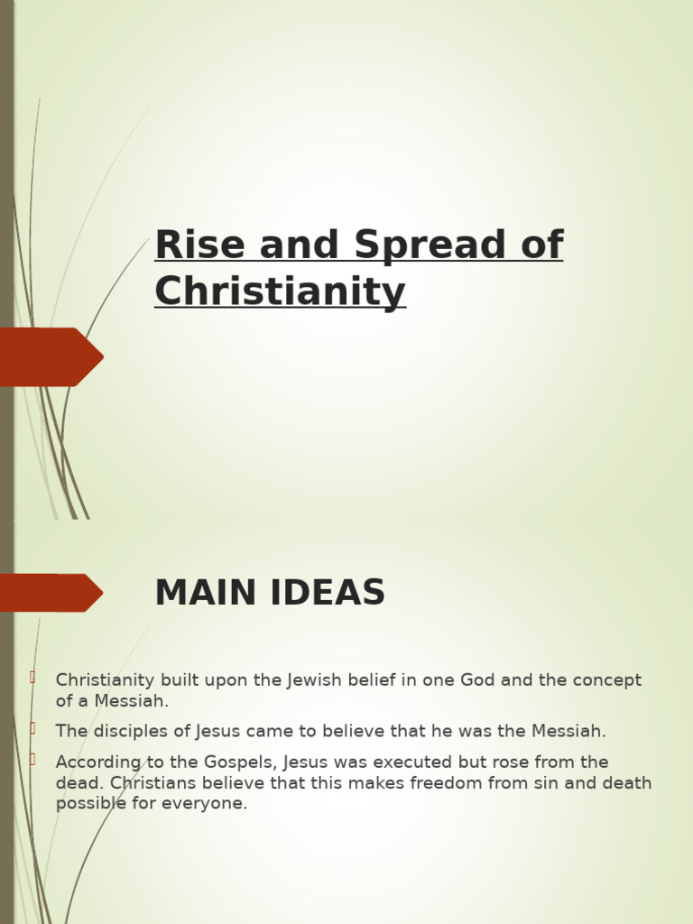 Rise and Spread of Christianity - 2 | PDF | Jesus | Paul The Apostle