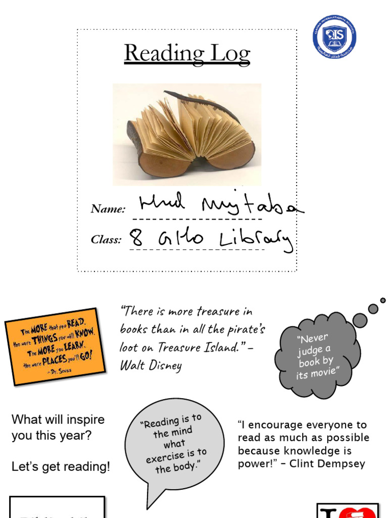 Reading Log For Library Lessons | PDF