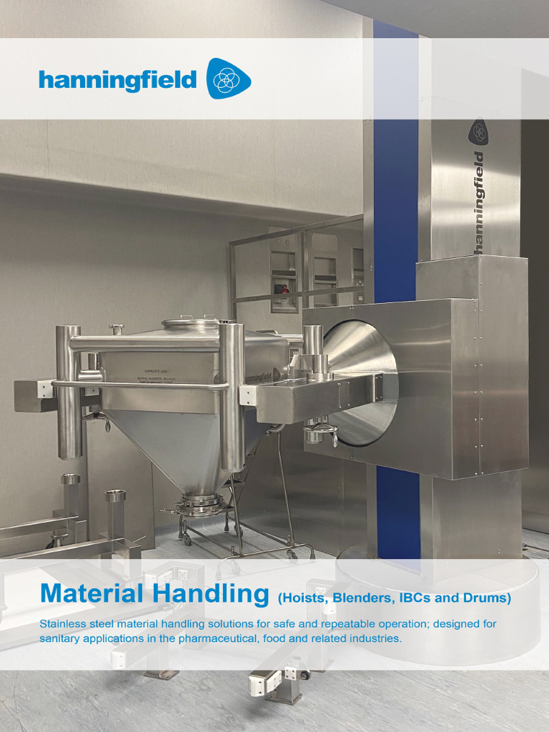 Material Handling Hoists Blenders IBCs and Drums Brochure V1 | PDF
