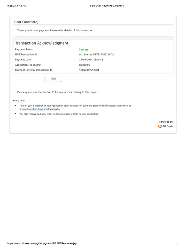 BillDesk Payment Gateway | PDF