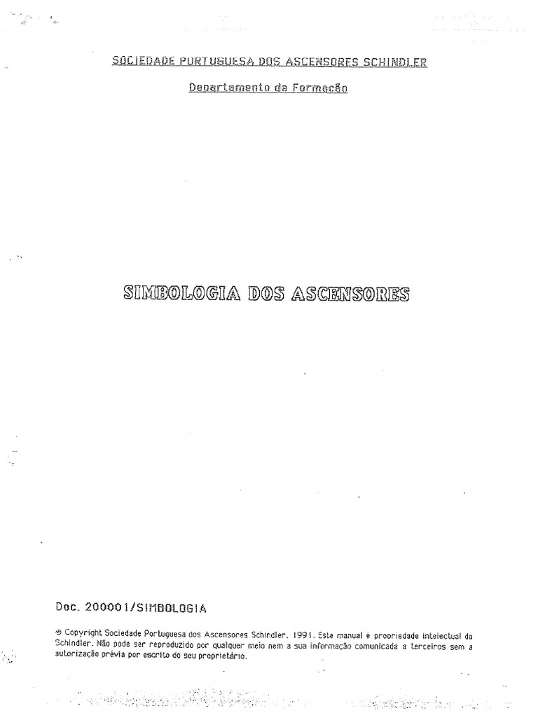 Simbologia Elevadores Schindler | PDF
