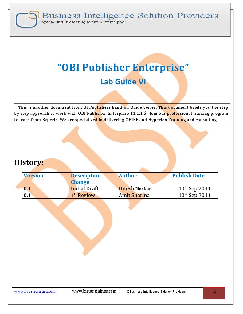BIP Publisher Practical Guide Part II | PDF | Business Intelligence | Sql