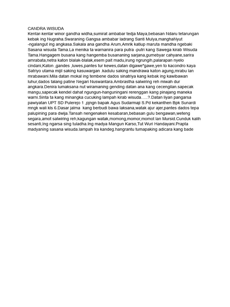 Candra Wisuda | PDF